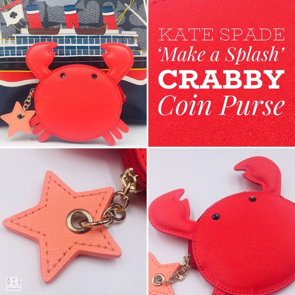 kate spade | Bags | Sold Kate Spade Make A Splash Crab Coin Purse ...